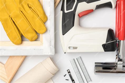 Premium Photo Tools For Stretching Canvas On A Wooden Stretcher