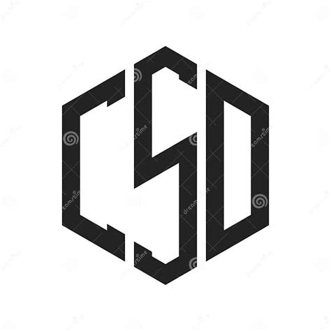 Csd Logo Design Initial Letter Csd Monogram Logo Using Hexagon Shape