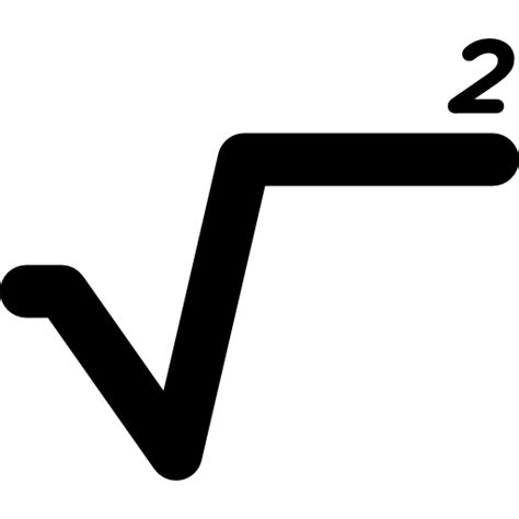 Square Root Mathematical Sign Free Signs Icons