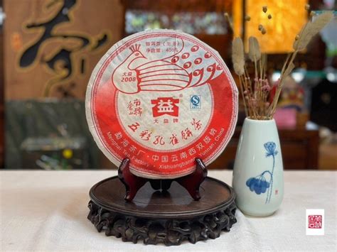 茗若居普洱茶 2008年勐海大益茶廠五彩孔雀普洱生餅茶1套5餅分別為 布朗茶山勐海茶山南糯茶山勐宋茶山巴達茶山