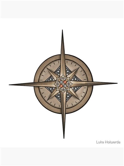 Compass Icon Poster For Sale By Luke Holwerda Redbubble