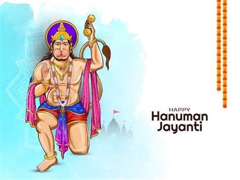 Premium Vector Happy Hanuman Jayanti Festival Decorative Background