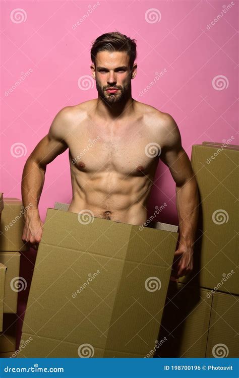 Loader With Concentrated Face Moves Boxes Sexuality And Building
