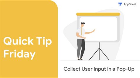 Quick Tip Friday Collect User Input In A Pop Up Youtube
