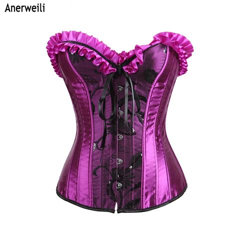 Satin Bone Corsets Sexy Womens Plus Size Corsets And Bustiers Waist