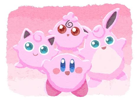 Kirby Jigglypuff Wigglytuff And Igglybuff Pokemon And More Drawn By Miclot Danbooru
