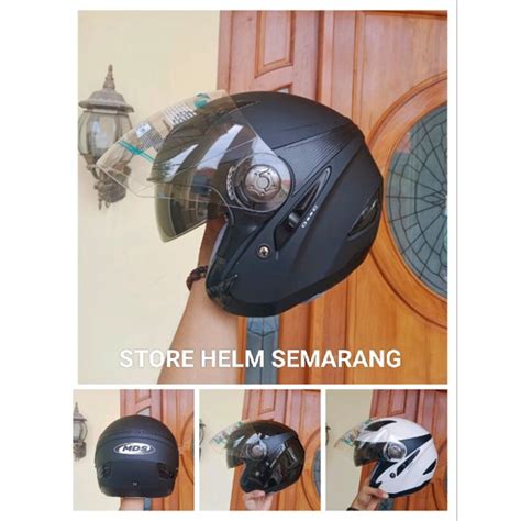 Jual Helm Mds Zarra Black Full Warna Dobel Visor Original Shopee