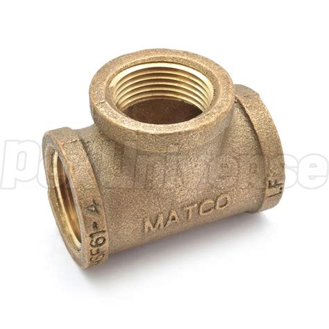 Threaded Lead Free Brass Tee Fitting PexUniverse
