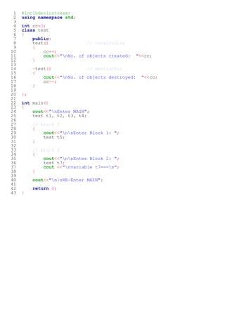 DESTRUCTOR EXAMPLES PDF