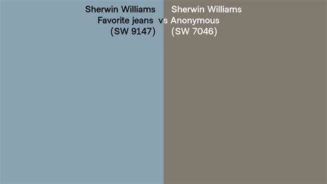 Sherwin Williams Favorite Jeans Vs Anonymous Side By Side Comparison