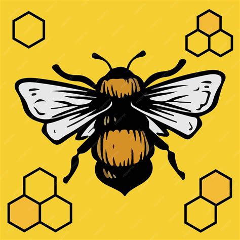Premium Vector Bee Vector Illustration Premium Vector Bee Vector Illustration