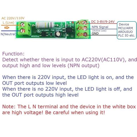 110v 220v Ac Voltage Detection Household Grid Power On Power Off Reminder Module For Arduino Pi