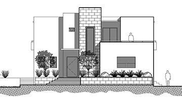 elevación diseño casa guadalupe Planos de arquitectura Planos