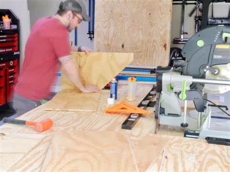 How To Build A Garage Workbench Miter Saw Station Outfeed Table