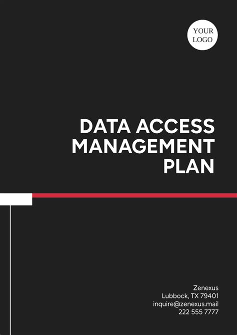 free data access management plan template to edit online
