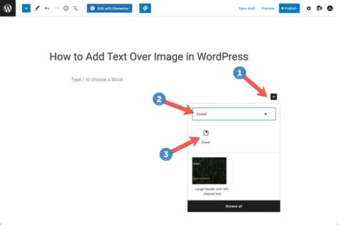 how to add text over image in wordpress step by step