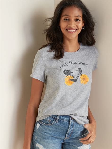 Old Navy Everywear Graphic Crew Neck Tee Cute Graphic Tees For Women