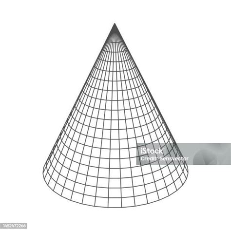 와이어프레임 그리드의 원뿔 낮은 폴리 기하학적 모양 원뿔 기하학 그림 홀로그램 벡터 격리 다각형 수학 원뿔 시각적 관점 원뿔에 대한 스톡 벡터 아트 및 기타 이미지 Istock