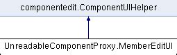 SDS2 Parametric API UnreadableComponentProxy MemberEditUI Class Reference