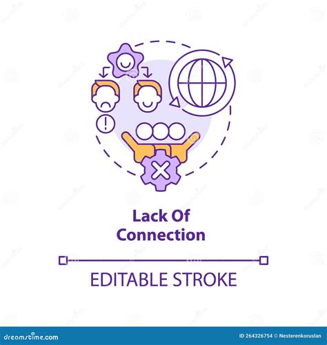Lack Of Connection Concept Icon Stock Vector Illustration Of Infographic Issue 264326754