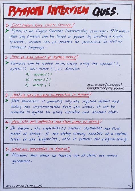 The Full Python Interview Questions And Answers Handwritten Connect 4