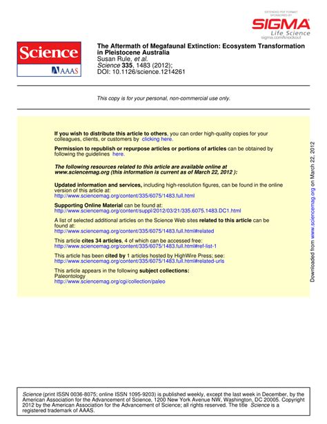 Pdf The Aftermath Of Megafaunal Extinction Ecosystem Transformation