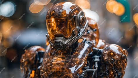 Premium Photo A Robot Made By A Robot With A Gas Mask On It