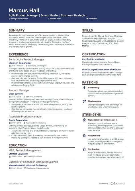 Agile Product Manager Resume Examples Guide For Agile Product Manager Resume Examples Guide For