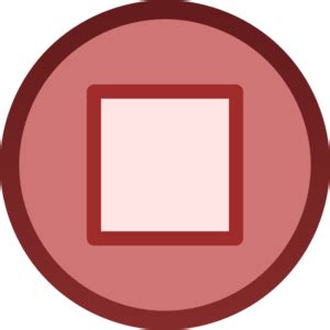 Red Stop Button Plain Icon Clip Art At Clker Com Vector Clip Art Online Royalty Free Public