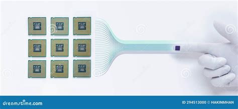 Small Semiconductor Or Nano Microchip Concepts Technology Developments Electronic Industrial