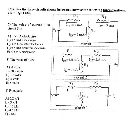 Solved Consider The Three Circuits Shown Below And Answer Chegg Com