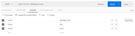 Python Send Entries For FieldList Of StringField From Postman To Flask Stack Overflow