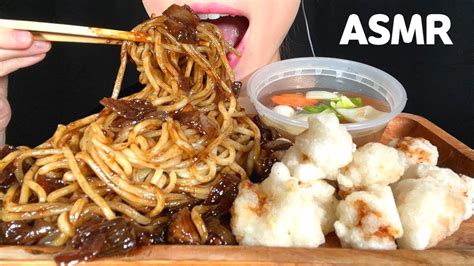 Jajangmyeon Black Bean Noodle ASMR Jjajangmyeon Tangsuyuk 짜장면 탕수육 먹방 YouTube