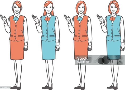 우리를 인도하는 제복을 입은 사업가의 전체 길이 초상화 여자에 대한 스톡 벡터 아트 및 기타 이미지 여자 수트 일본 민족 Istock