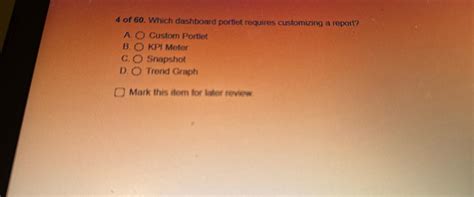 solved 4 ﻿of 60 ﻿which dashboard portlet requires