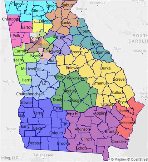 Cube Root Map Of Georgia 22 Districts Instead Of 14 R