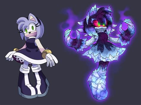 Amy Rose And Mephiles The Dark Sonic And 1 More Drawn By Quillsketch