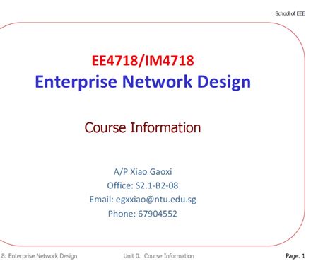 Ee4718 Enterprise Network Design Past Year Paper Pyp Solutions