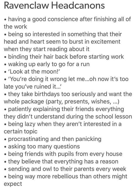 Pin by 𝘮𝘢𝘩𝘦𝘬 on Harry Potter Study websites How to wake up early Ravenclaw headcanons