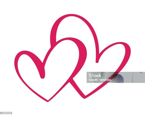 두 사랑 기호 심 혼 흰색 바탕에 아이콘입니다 낭만적인 상징 연결 조인 열정 그리고 결혼식 T 셔츠 카드 포스터에 대 한