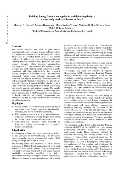 Pdf Building Energy Simulation Applied To Social Housing Design A