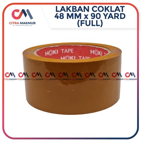 Jual Lakban Coklat 2 Inch Inci 48 Mm 90 Yard Full Tape Opp Tan Hp Hoki