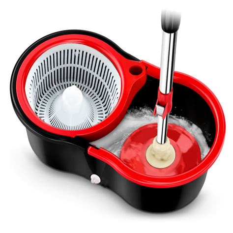 ชุดถังปั่น ไม้ถูพื้น Spin Mopพร้อม ผ้าม๊อบไมโครไฟเบอร์ ถังถูพื้น ไม้ม็อบ ถั่งปั่นไม้ม๊อบ ถังปั่น