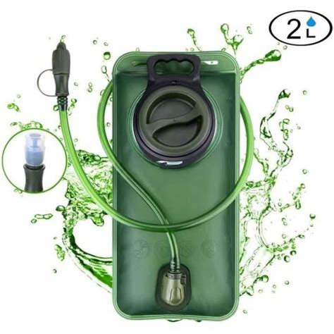 QI11189 Poche à Eau 2L Sac à Eau Sac VTT Randonnée Hydratation Réservoir d eau pour Sport