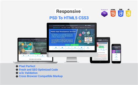 i will convert psd to html xd to html sketch to html responsive