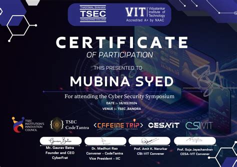 mubina syed on linkedin cybersecuritysymposium