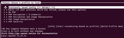 Cómo usar EasyApache en cPanel Infranetworking