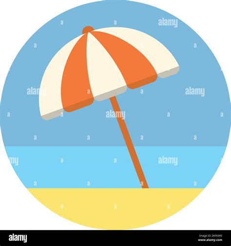 Beach Umbrella Round Icon Sun Shade Symbol Stock Vector Image And Art