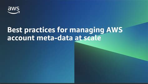 rodrigo prado on linkedin best practices for managing aws account meta data at scale amazon web…