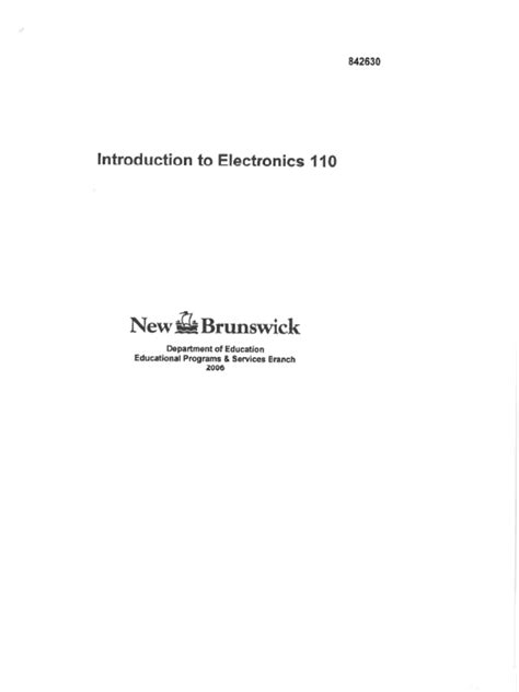 Intro Into Electronics 110 Pdf